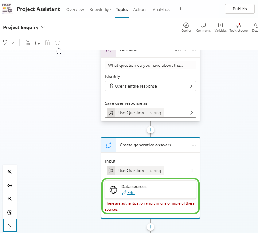 Building a Project Assistant Copilot using Generative AI & SharePoint as Knowledge Source