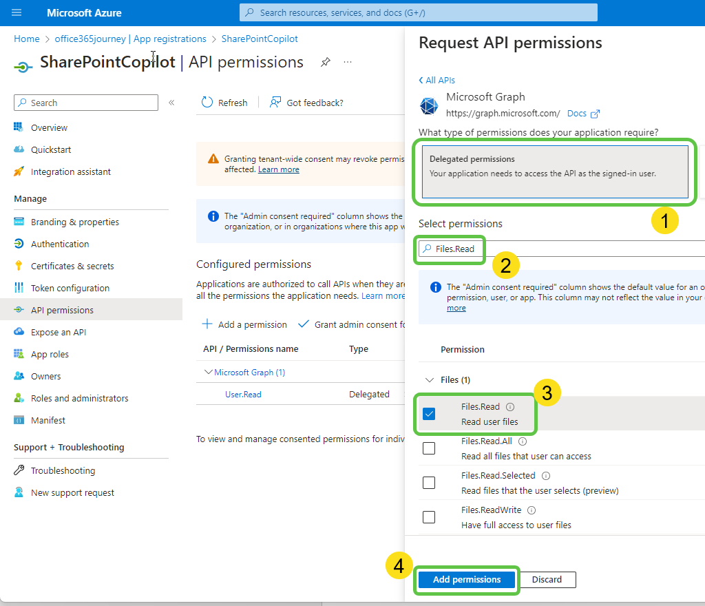 Building a Project Assistant Copilot using Generative AI & SharePoint as Knowledge Source