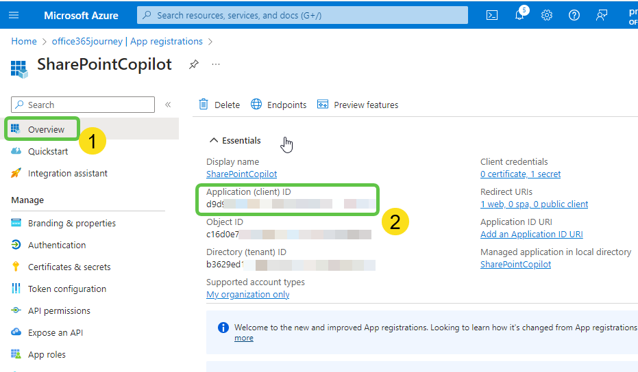 Building a Project Assistant Copilot using Generative AI & SharePoint as Knowledge Source