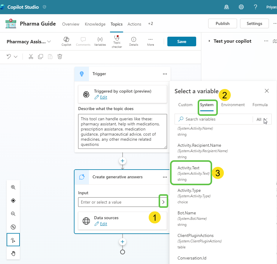 Building a Generative AI powered Pharmacy Assistant Copilot with Microsoft Copilot Studio and ...