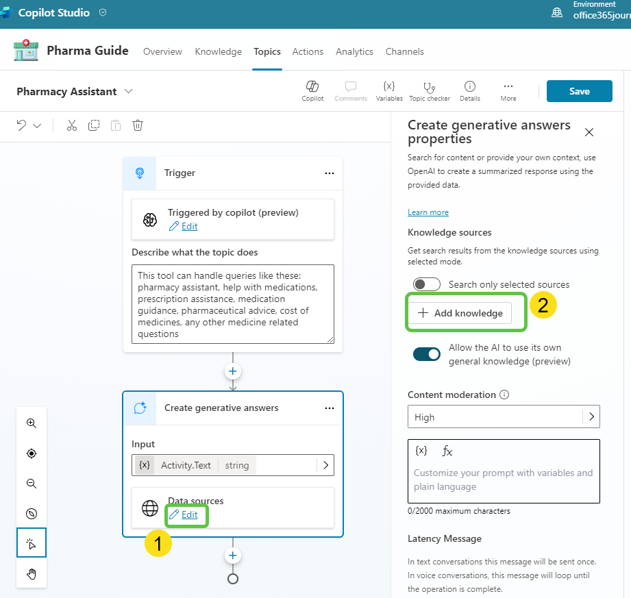 Building a Generative AI powered Pharmacy Assistant Copilot with Microsoft Copilot Studio and ...