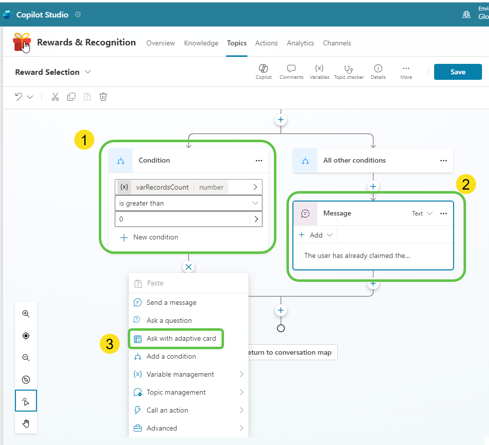 Enhancing User Experience With Adaptive Cards In A Rewards And Recognition Copilot