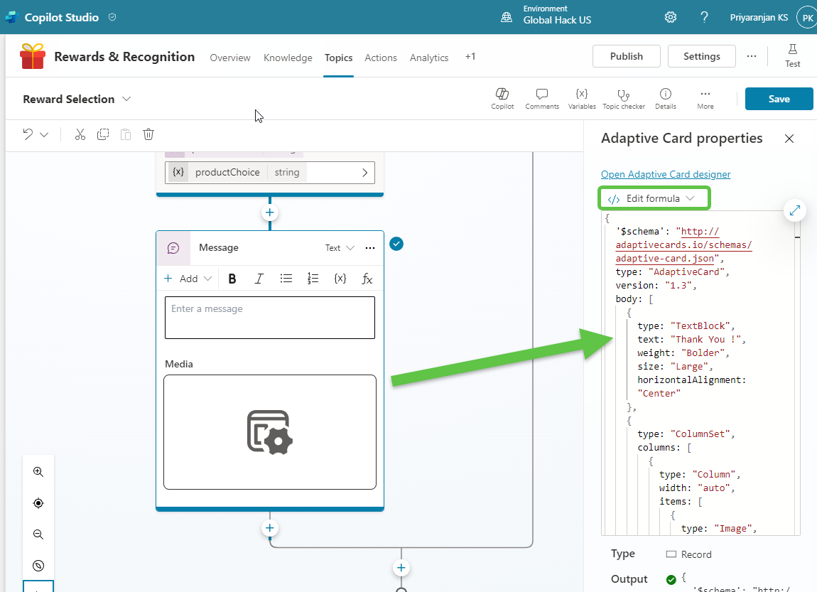 Enhancing User Experience with Adaptive Cards in a Rewards ...