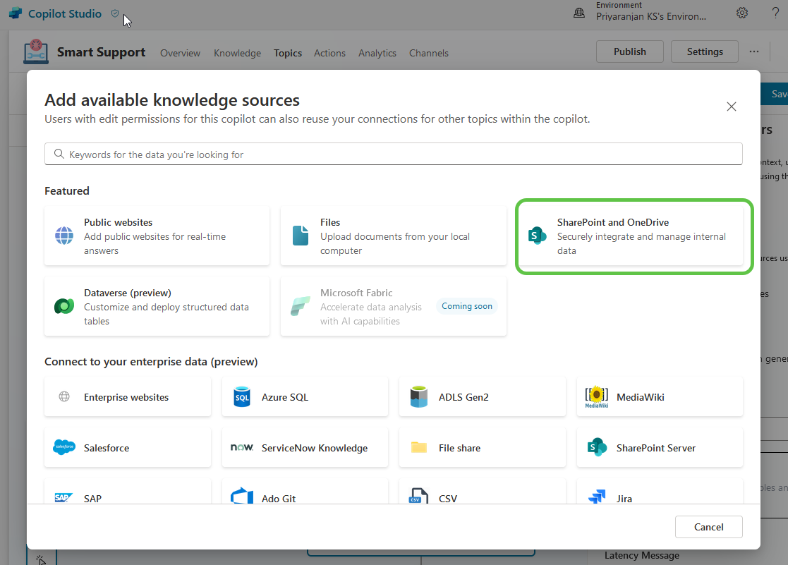 Generative AI powered Issue Resolution Copilot leveraging SharePoint and Dataverse
