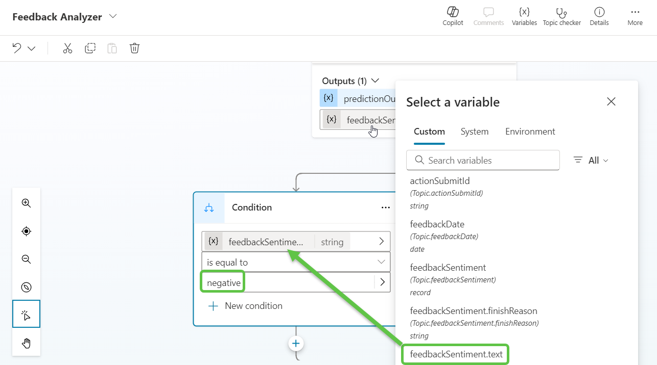 Cafeteria Feedback Copilot that uses AI Prompt Action for Sentiment ...