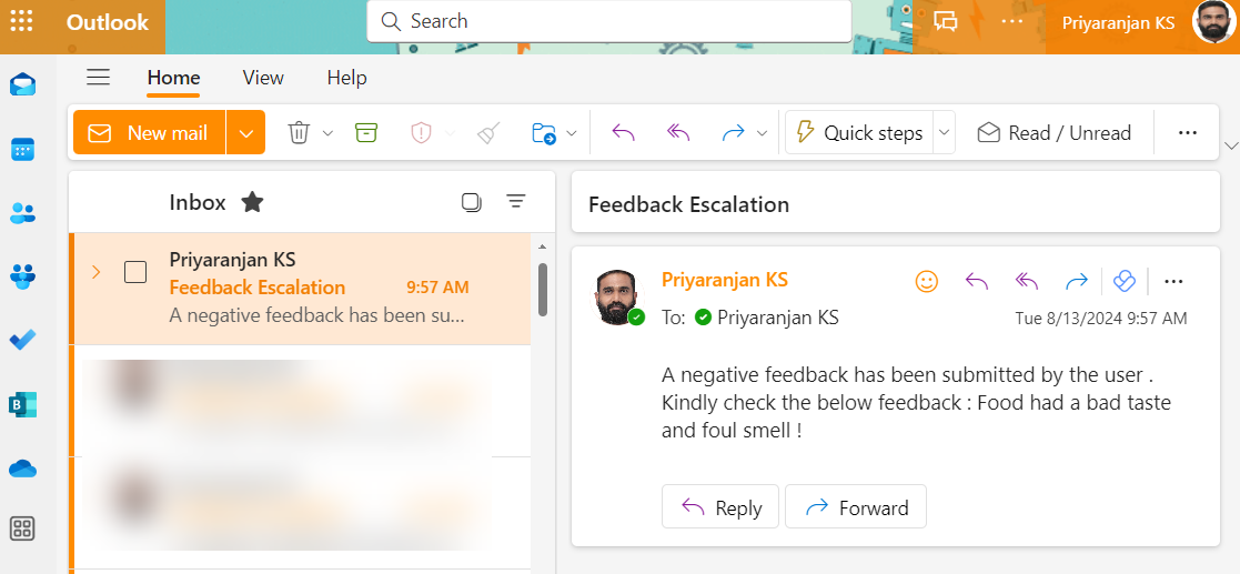 Cafeteria Feedback Copilot that uses AI Prompt Action for Sentiment ...