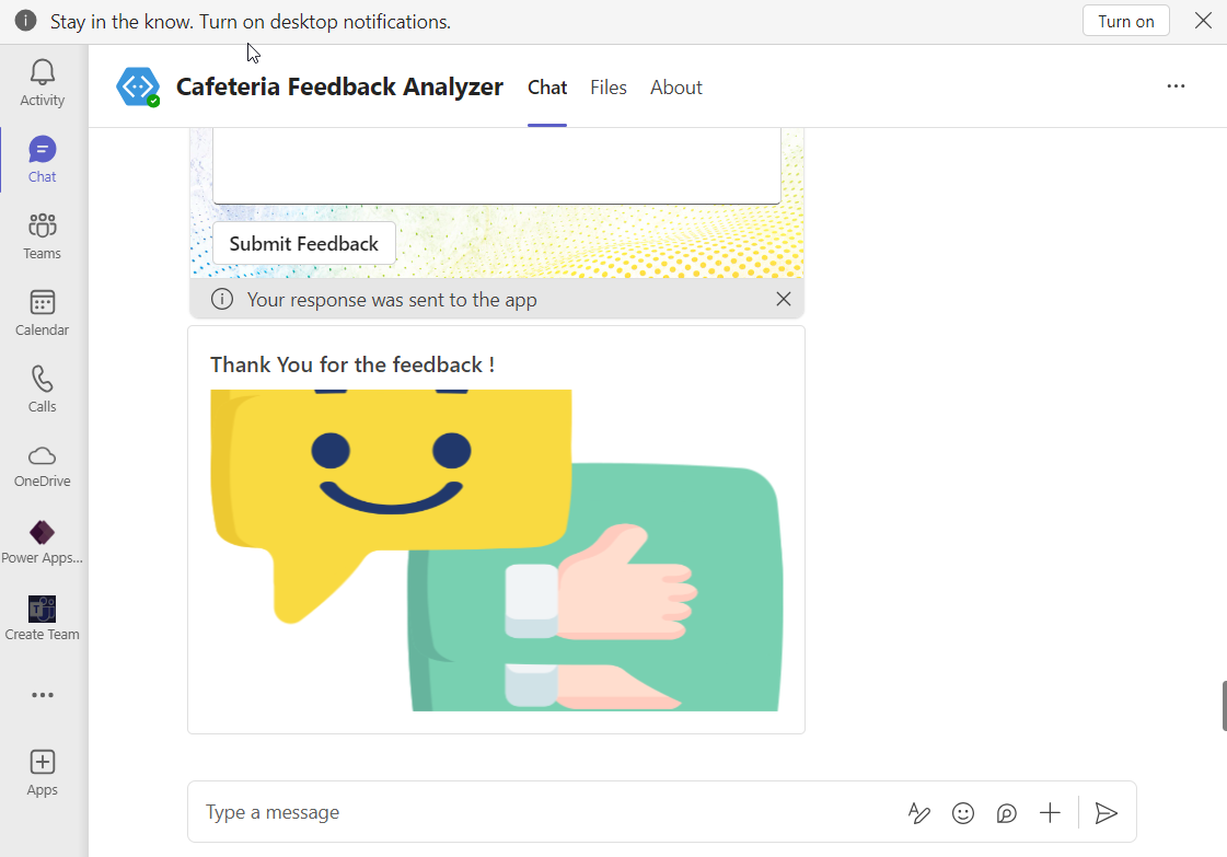 Cafeteria Feedback Copilot that uses AI Prompt Action for Sentiment ...