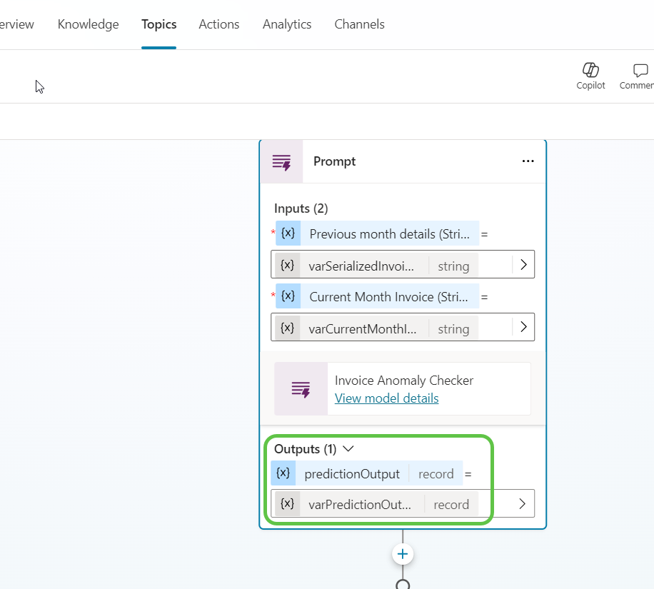 Smart Invoice Anomaly Detection using AI prompt Action and Dataverse data