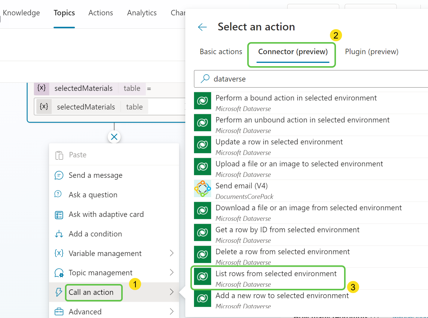 Material Procurement Copilot Agent built using Anthropic Claude & Dataverse
